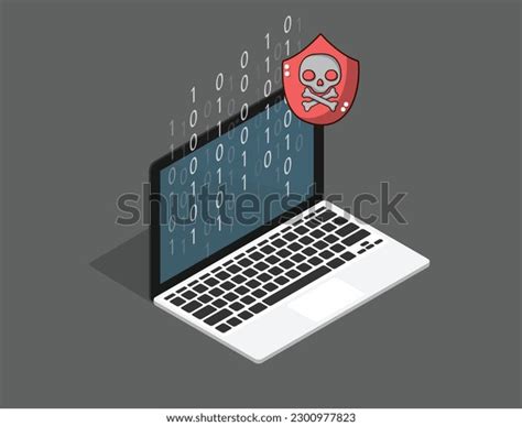 Collection Computer Virus Detection Icons System Stock Vector Royalty