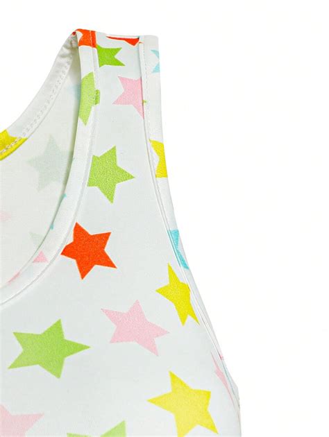 Tween Girl Star And Flower Pattern Multiple Pieces Underwear Set Shein Uk