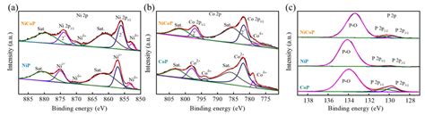 Xps Spectra Of Nicop Nip And Cop In The A Ni 2p B Co 2p And C