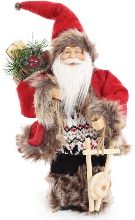 Новорічна іграшка Санта Клаус 30см в червоному 102