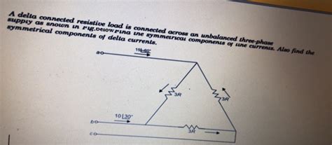 Solved A Delta Connected Resistive Load Is Connected Across