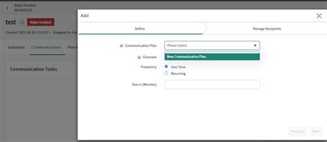 Create A Major Incident Communication Template Servicenow Community