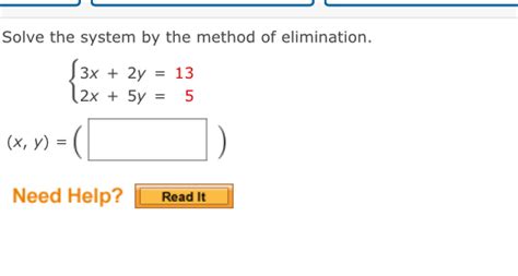 solved solve the system by the method of elimination beginarrayl 3x