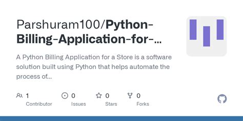 Github Parshuram100python Billing Application For Store A Python Billing Application For A