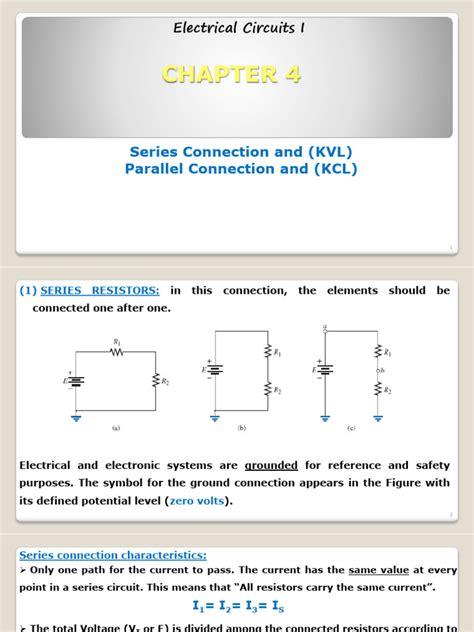 Ch 4 Series Parallel Connections Kvl And Kcl Pdf Series And