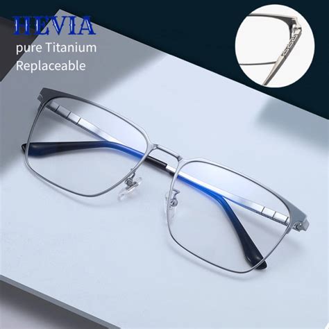 Pure Titanium Business Glasses Frame Customizable Prescription Glasses