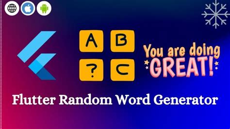 Flutter Random Word Generator Nouns Verbs Names Sentences