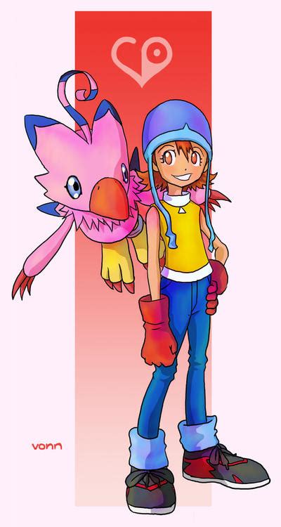 Sora And Biyomon By Tvonn On Deviantart