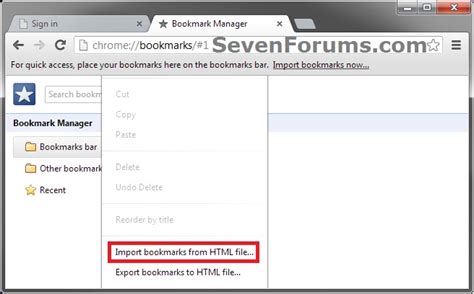 Chrome Browser Import And Export Bookmarks Tutorials