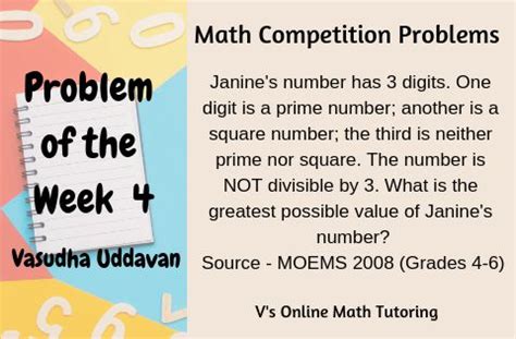 Math Competition Problems Problem Of The Week