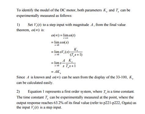 DC N Motor Modelling The Dc Motor Shown In Figure Chegg