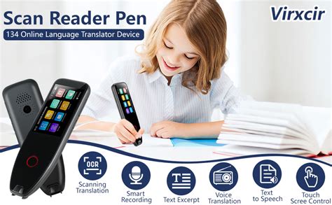 Scan Reader Pen, 134 Languages Reading Pen for Dyslexia, OCR Digital Reader Pen Supports Speech ...