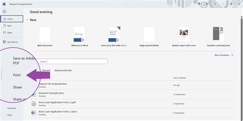 How To Print A Word Document Pandadoc