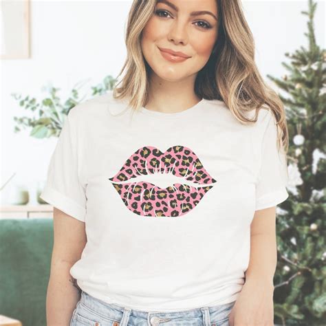 Leopard Print Lips Shirt Leopard Lips Tee Leopard Print Lip T Shirt Leopard Shirt Lips T Shirt