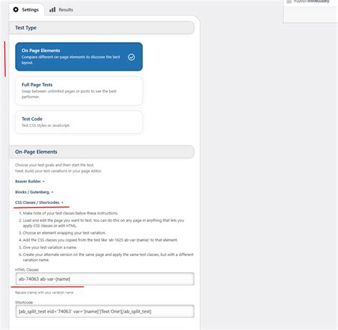 how to split test custom built html elements ab split test