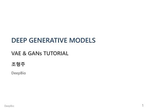 Deep Generative Modelpdf