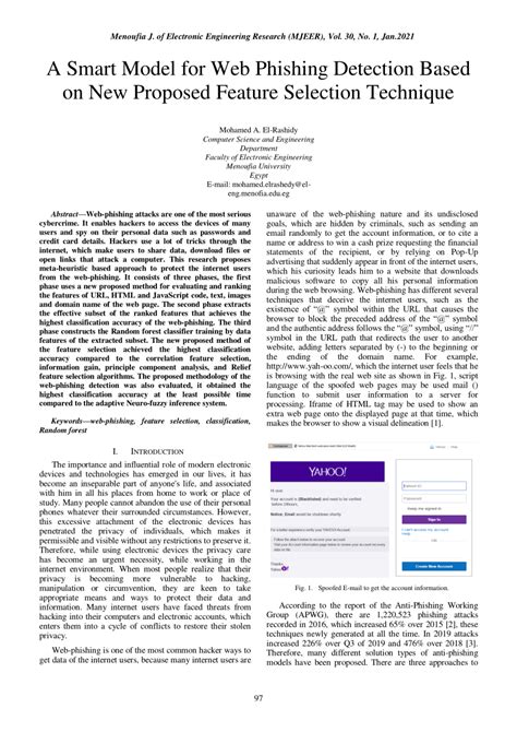 Pdf A Smart Model For Web Phishing Detection Based On New Proposed Feature Selection Technique