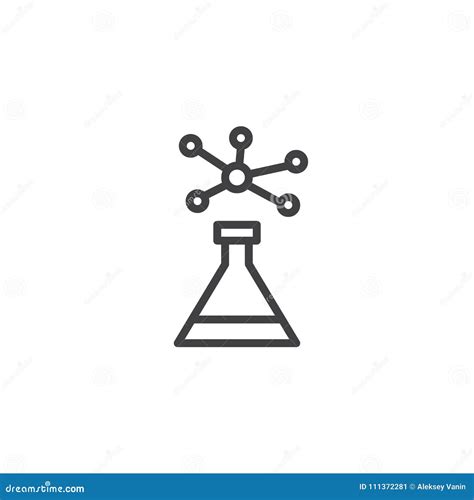 Flask Molecule Icon Simple Color With Outline Vector Elements Of Stinks Icons For Ui And Ux