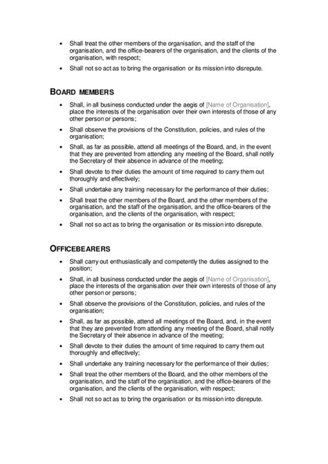 Code Of Ethics Policy In Word And Pdf Formats Page 5 Of 5