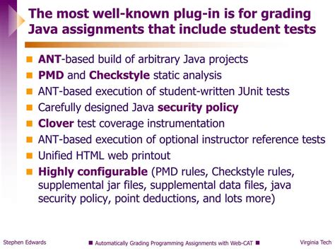Ppt Automatically Grading Programming Assignments With Web Cat Powerpoint Presentation Id