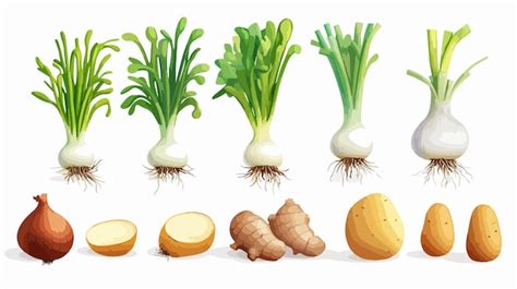 Vibrant Sprouting Vector Illustration Set Premium Ai Generated Vector