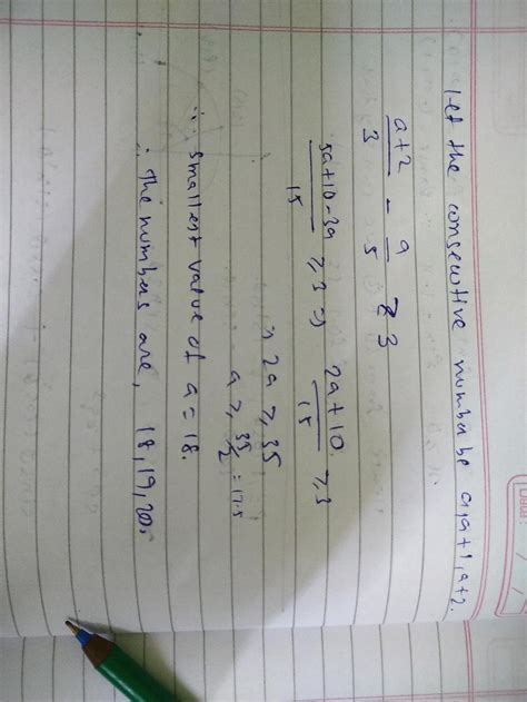 Find Three Smallest Consecutive Natural Numbers Such The Difference Between One Third Of The