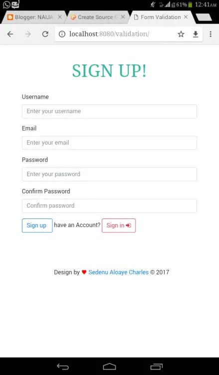 php validation script sourcecodester