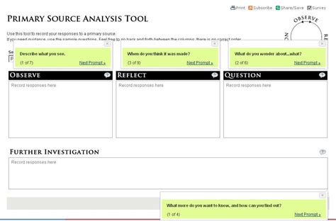 Interactive Primary Source Analysis Tool New From The Library Of