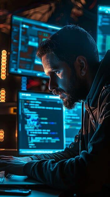 Ethical Hacker Performing Penetration Testing Premium Ai Generated Image