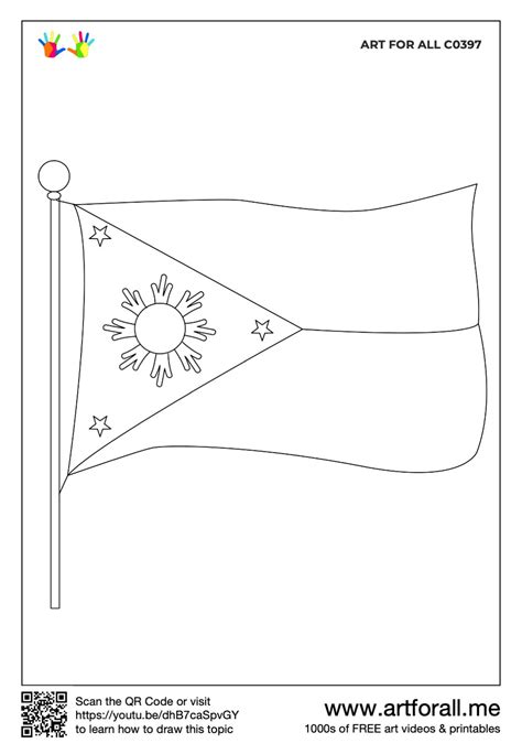 Philippines Flag Colouring Page Flags Web 41 Off