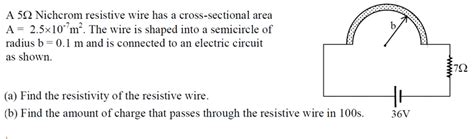 Find The Resistivity Of The Resistive Wire