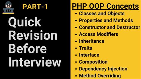 Quick Explain Php Oops Concepts Fast Revision Before Interview With Practical Examples Php
