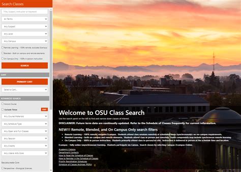 Scheduler Office Of The Registrar Oregon State University