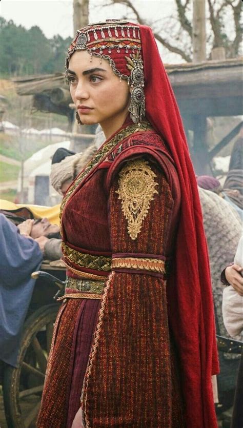 Bala Sultan In Red Dress Turkish Clothing Turkish Dress Turkish Women Beautiful