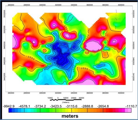 depth to basement map performed by euler deconvolution download
