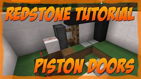 Minecraft Tutorial Redstone 04 Piston Doors Kolben Türen