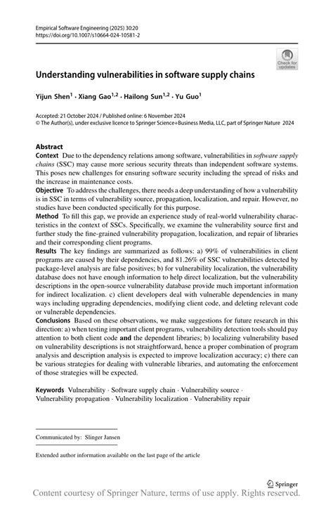 Understanding Vulnerabilities In Software Supply Chains