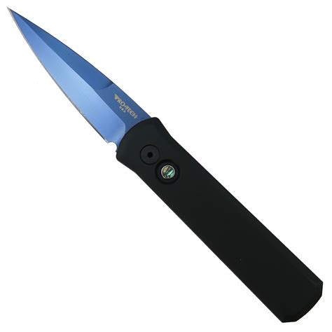 Pro Tech Godson Auto Knife Sapphire Blue Blade Bladeops