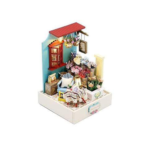 티몬 글로벌 홀세일 Moin Moin 돌하우스 세트 영문설명서 부속 손바닥 크기 카페 꽃집 플라워 꽃 컬러풀 큐브 상자 Led 라이트 아크 공구설비자재