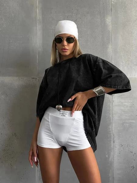 Футболка Мужской Женский черный Короткий размер 52 42 Хлопок Однотонный облегающий