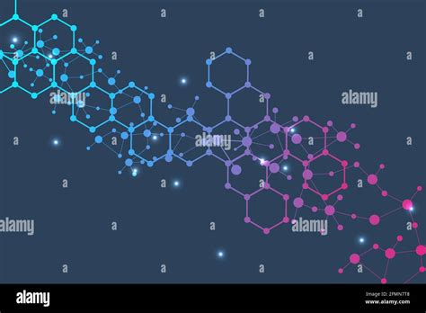 Hexagonal Abstract Background Big Data Visualization Global Network Connection Medical