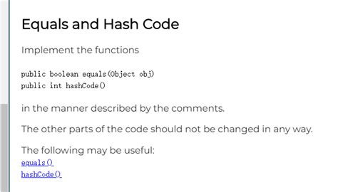 Solved Equals And Hash Code Implement The Functions Public Chegg
