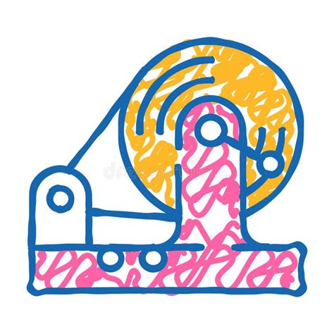 Testing Equipment Electromagnetic Icon Doodle Illustration Stock Illustration Illustration Of