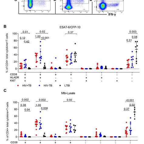 Comparison Of The Activation Profiles Of Mtb Specific Cd4 T Cells