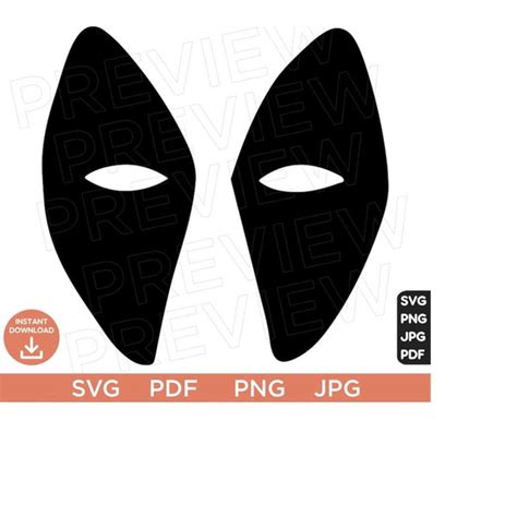 Deadpool Face Svg Disneyland Ears Clipart Deadpool Superhero Inspire