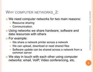 Introduction To Computer Networks PPT