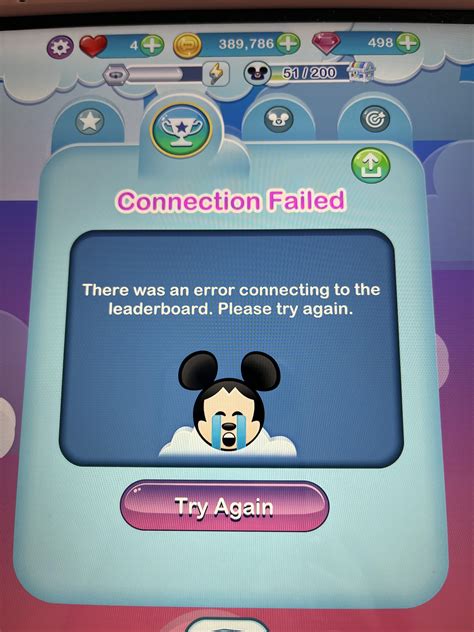 Connection Failed Message Rdisneyemojiblitz