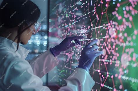 artificial intelligence revolutionizing drug discovery molecular models on digital screens in a