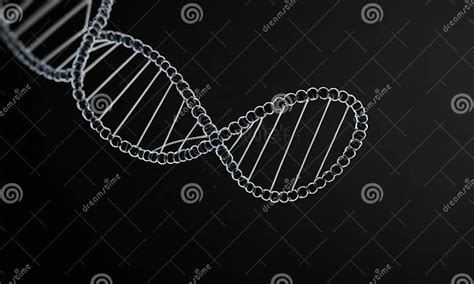 white dna double helix with central loop is depicted against black
