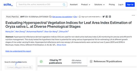 Evaluating Hyperspectral Vegetation Indices For Leaf Area Index